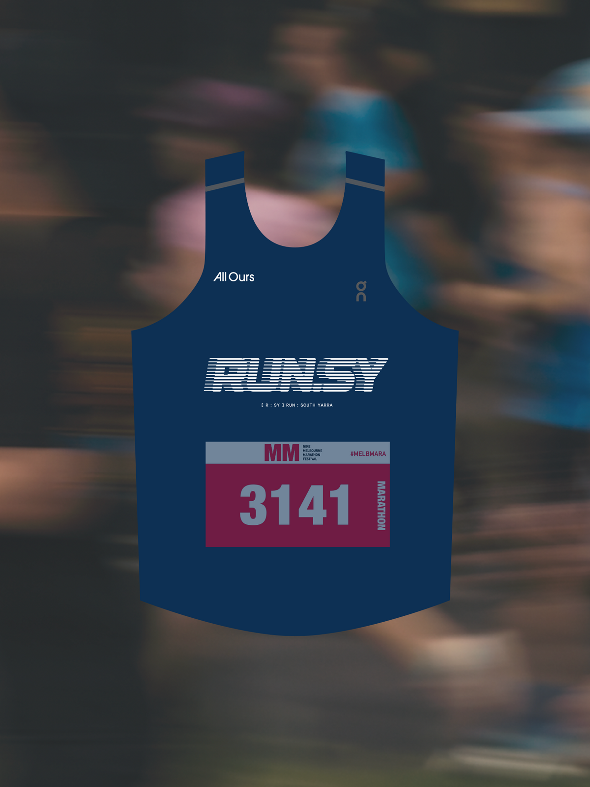 RACE KIT 24 // Men's Singlet Denim | runsouthyarra